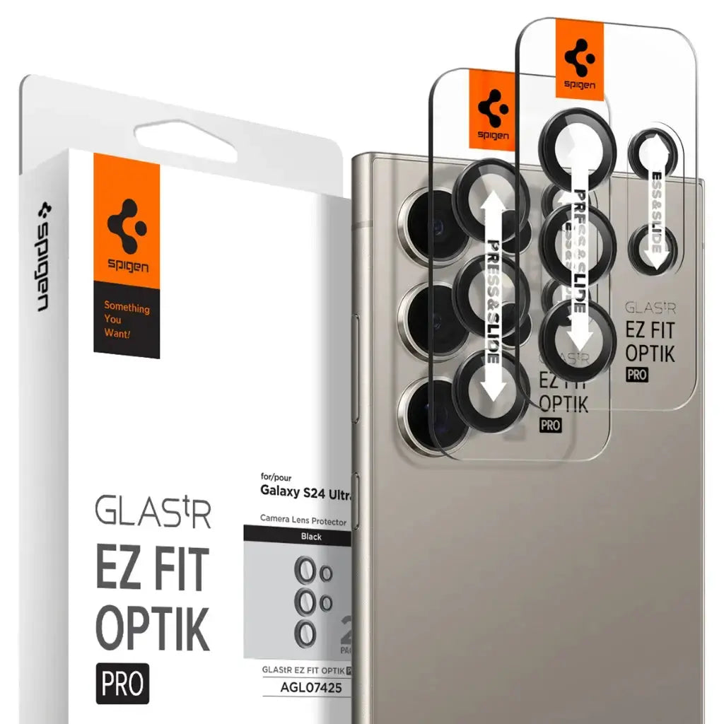 [2 Pack] Galaxy S24 Ultra Camera Lens Protector EZ Fit Optik Pro - Tech ...